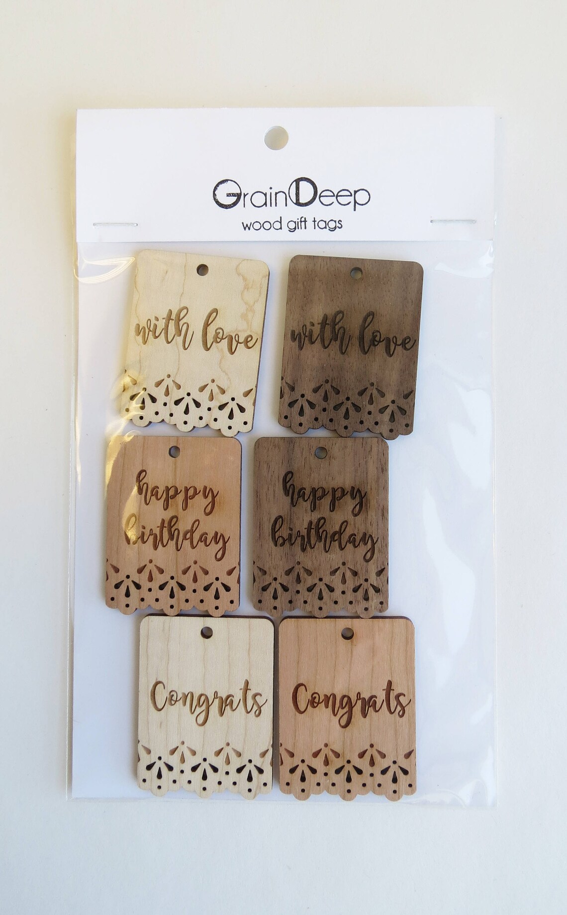Wood Gift Tags Pack of 6 Assorted Gift Tags - Etsy