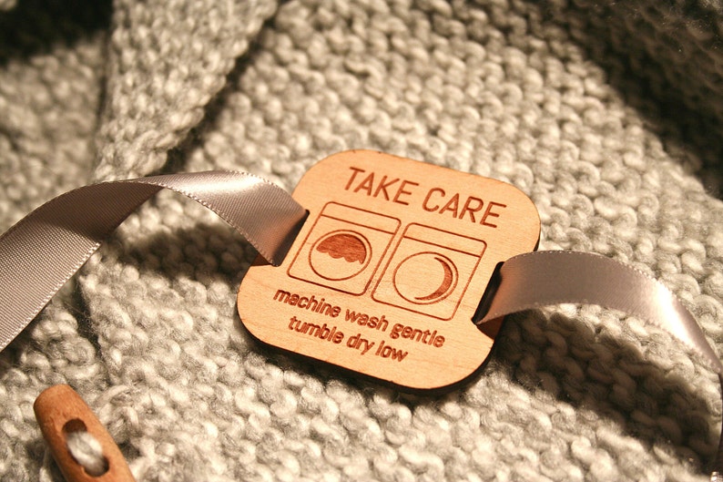 50 2 x 2 Wood Care Tags Wood Clothing Tags | Etsy