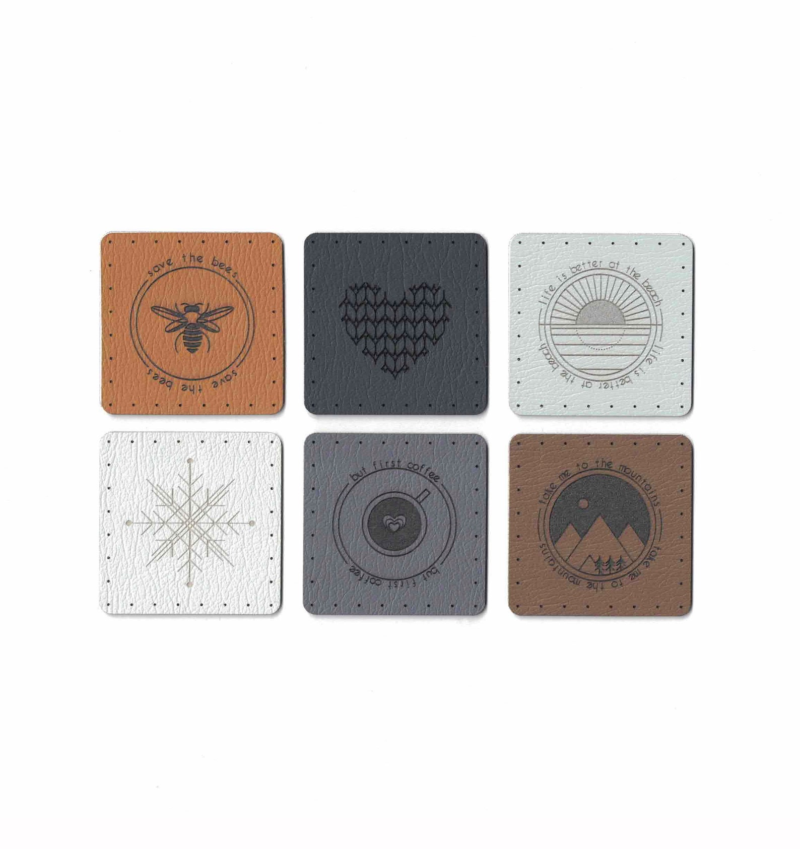 1.75 Inch Square Patches Faux Leather Patches | Etsy