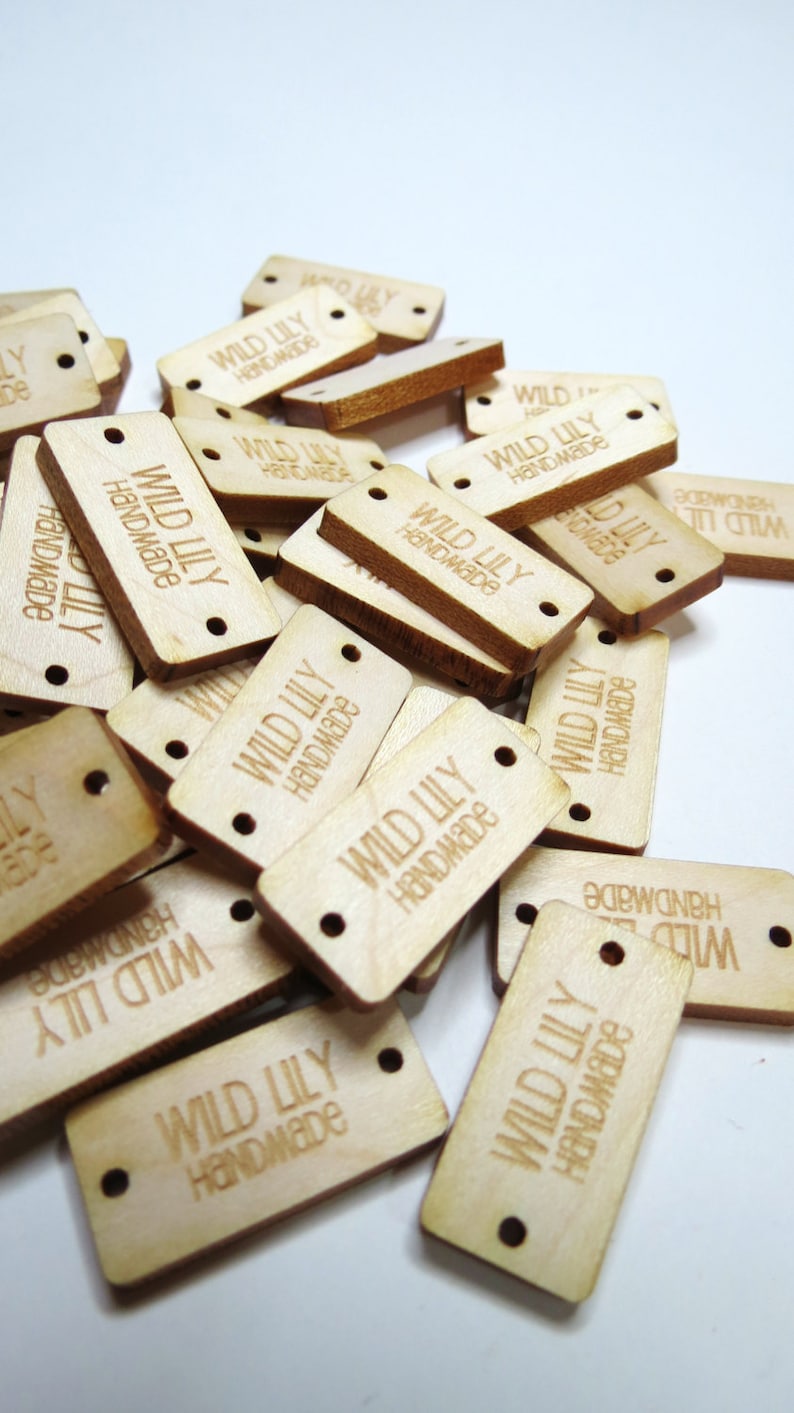 50 .5 X 1 Custom Wood Tags Custom Knitting Tags Wood - Etsy