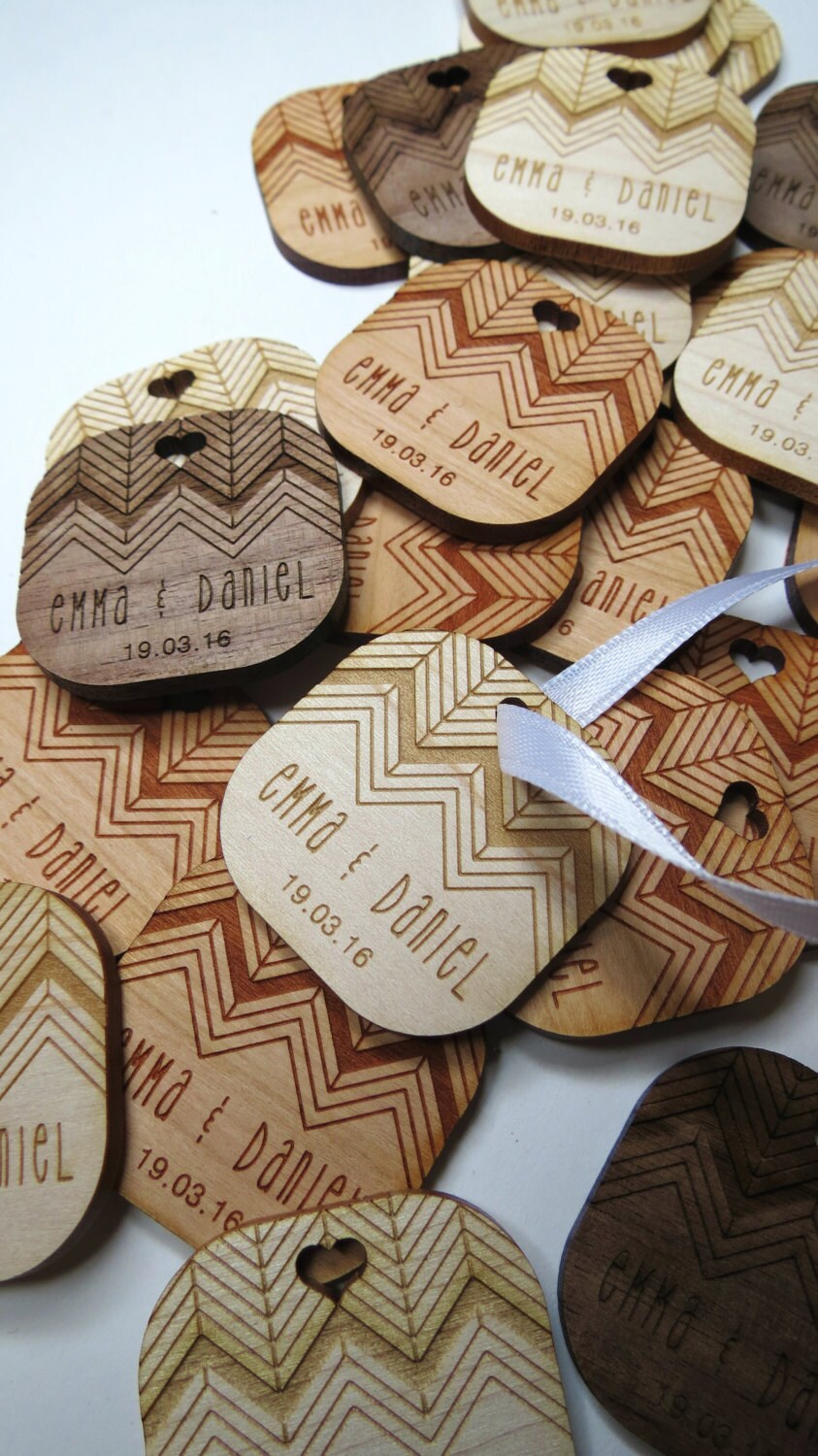 1.5 x 1.5 Wedding Tags Custom Wedding Tags Wood Wedding | Etsy