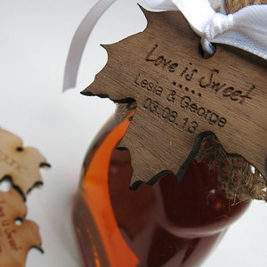 2 X 2 Maple Syrup Tags - Custom Wedding Tags - Wood Wedding Tags - Etsy