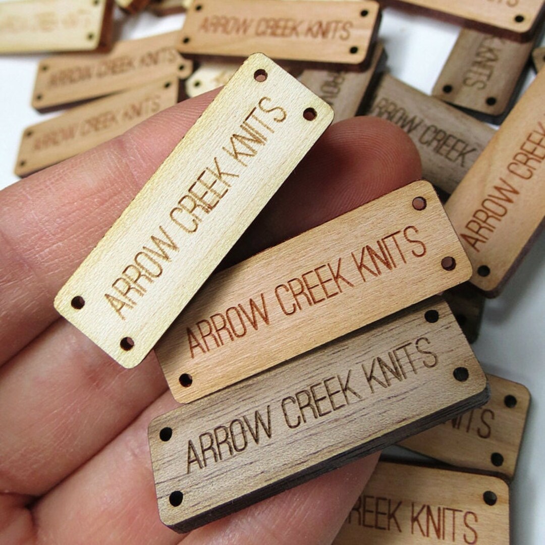 0.5 X 1.5 Custom Wood Tags - Custom Knitting Tags - Wood Gift Tags - Etsy