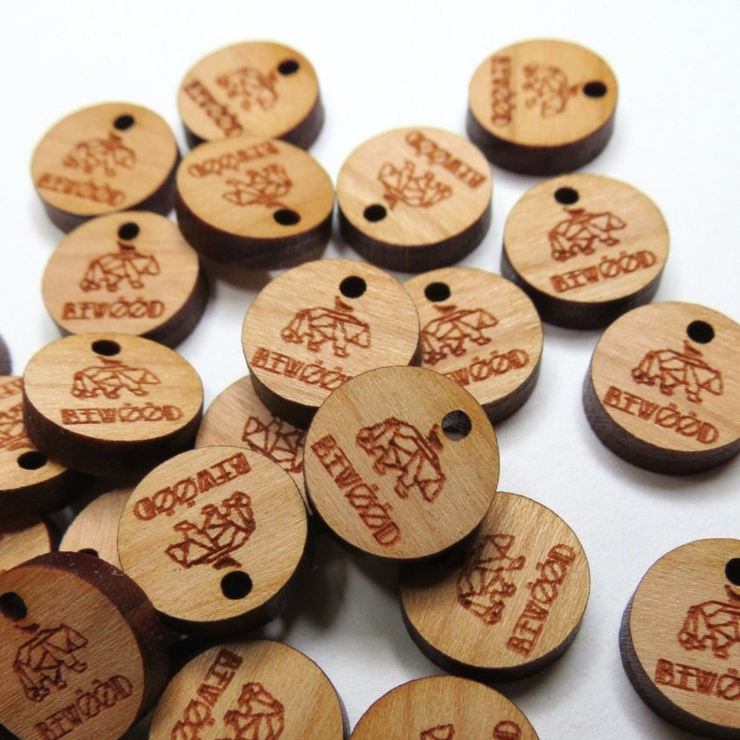 Personalized Tags - Wood - Laser Engraved - Crafting Supplies - Custom ...