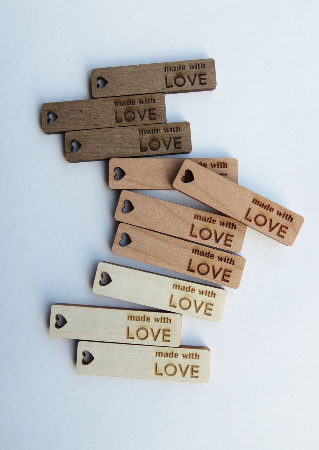 25 - .5 X 2 Handmade Wood Tags - Knitting Tags - Wood Tags - Etsy