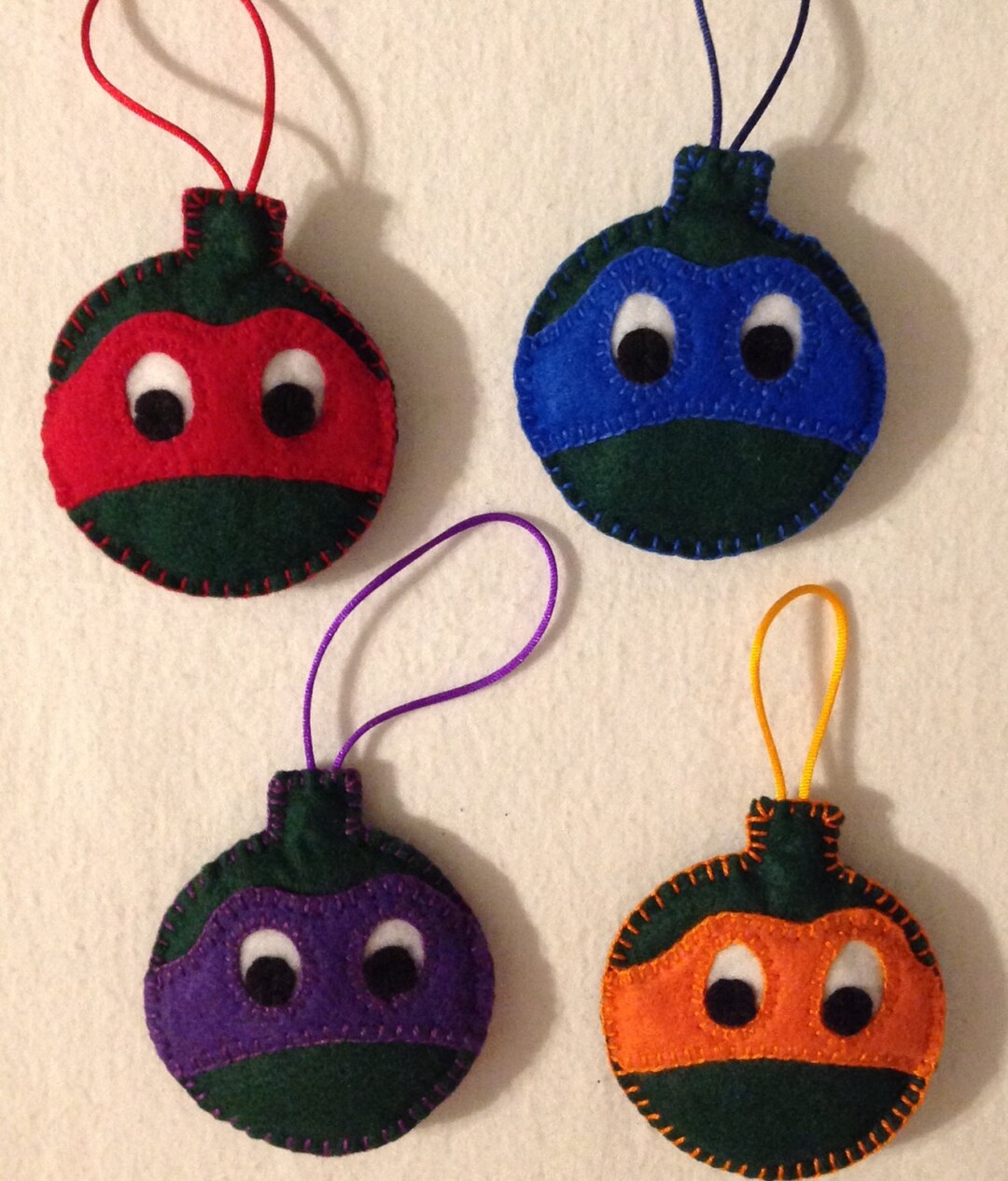 Teenage Mutant Ninja Turtles Felt Christmas Ornaments - Etsy