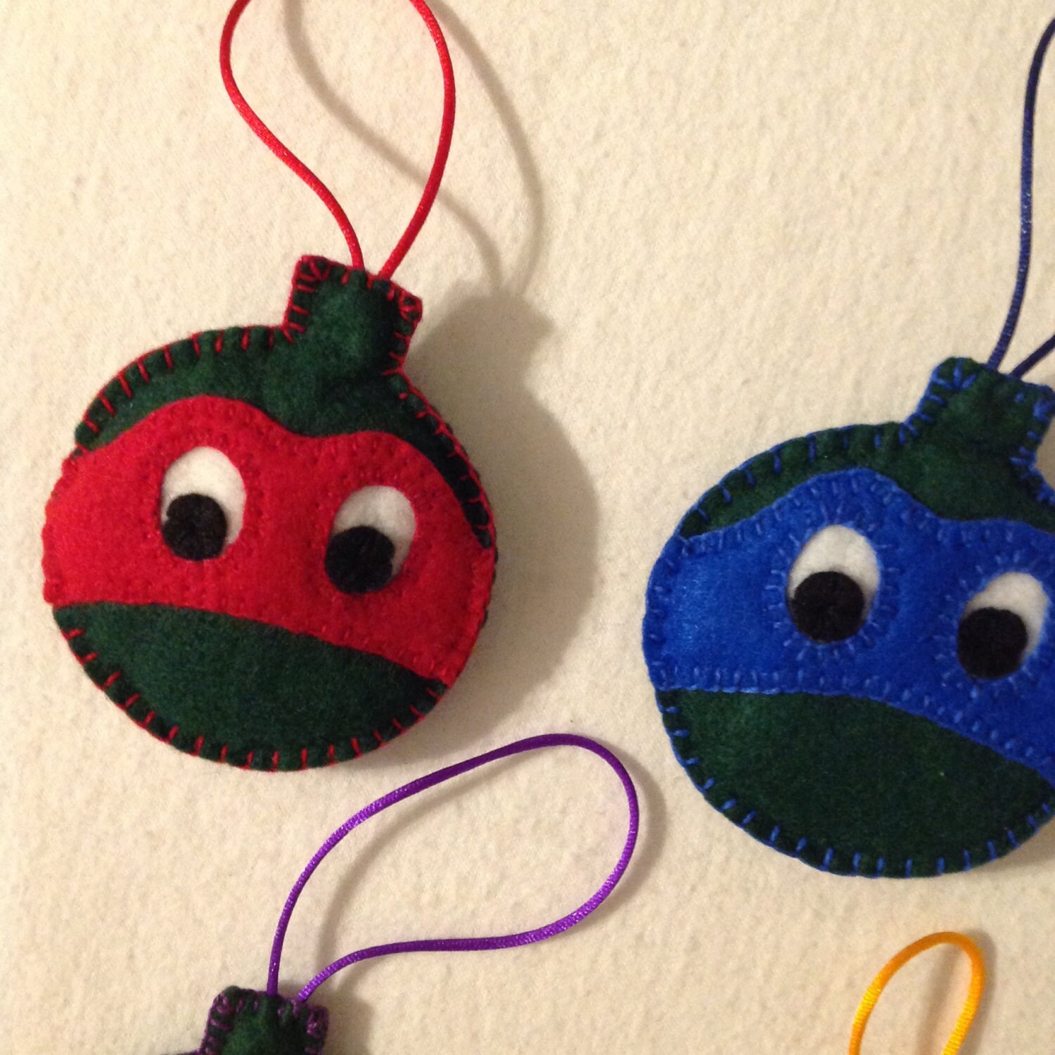 Teenage Mutant Ninja Turtles Felt Christmas Ornaments - Etsy