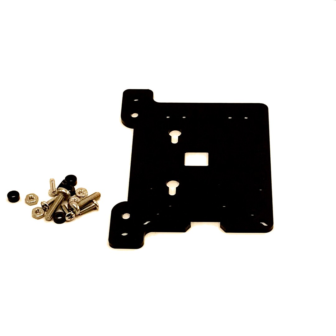 C4labs Zebra VESA Arm Mounting Plate - Acrylic- for Raspberry Pi 4B, 3B+, 3, Pi 2, and Pi B+ ...
