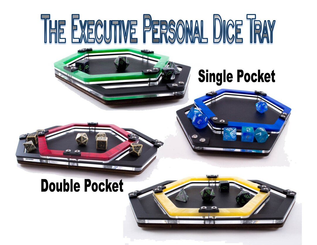 Executive Velvet Lined Dice Tray ~ Choose Your Color and Pocket Style ...