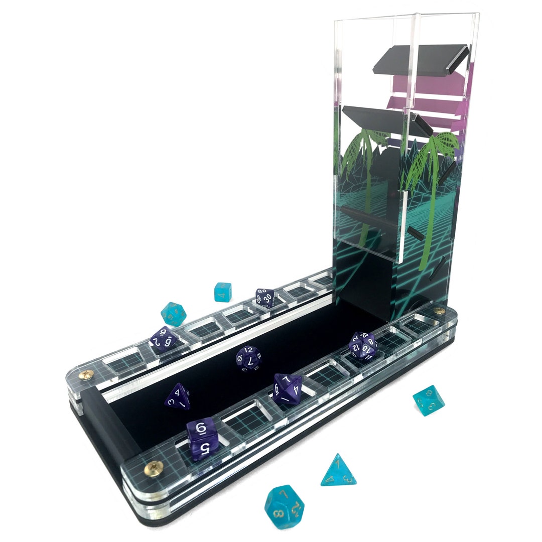 Deluxe Dice Tray and Retro 80's Dice Tower Synthwave Combo - Etsy UK