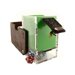 Wood Deck Box With Dice Compartment 3 Color Options Magic - Etsy