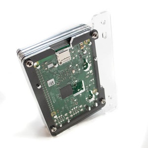 C4labs Zebra VESA Arm Mounting Plate - Acrylic- for Raspberry Pi 4B, 3B+, 3, Pi 2, and Pi B+ ...