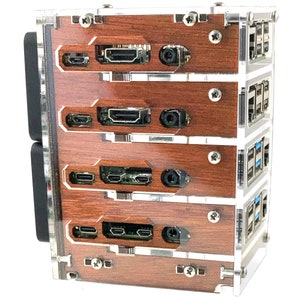 C4labs Bramble 4 or 6 Stack Cluster Case With Fans for Raspberry Pi5 ...