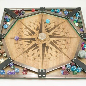 Monumental Compass Dice Tray With Extra Corner Storage Great for Big ...