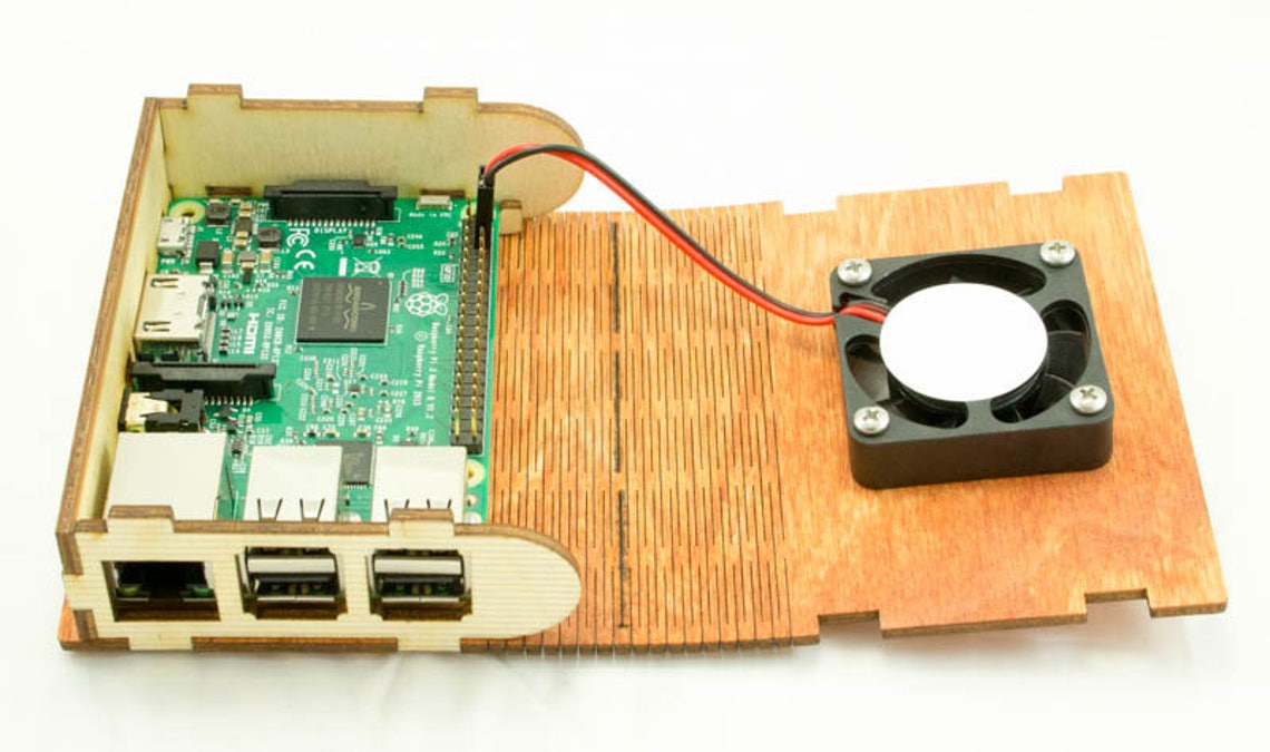 Wood Pi Book Case for Raspberry Pi 3B 3 Pi2 & B With Fan - Etsy
