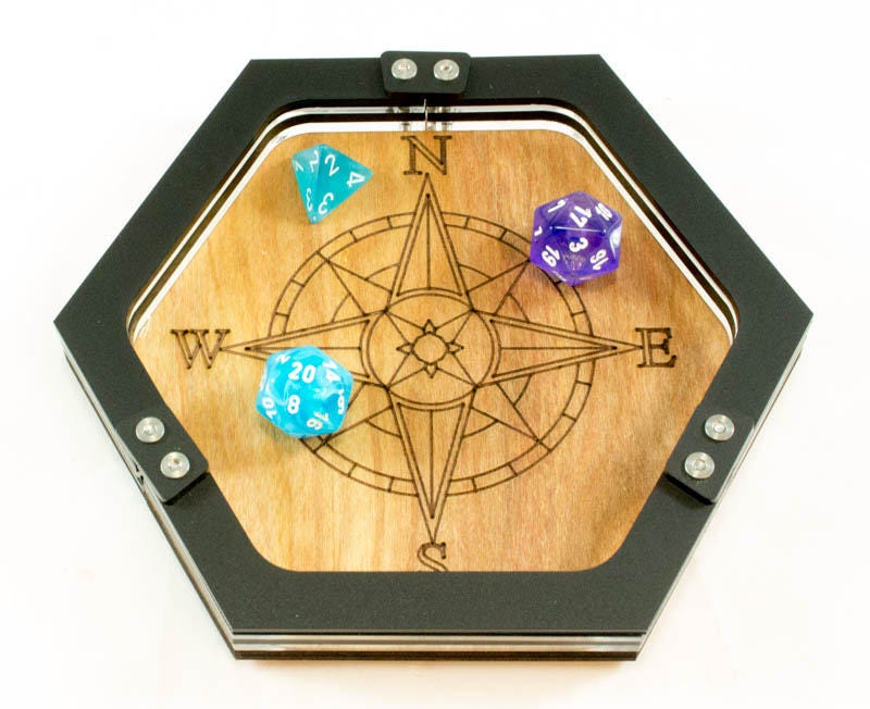 Personal Sized Mini Compass Dice Tray By C4Labs | Etsy