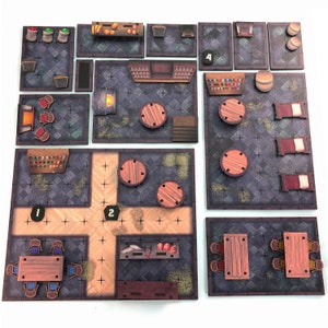 Giant Dnd Tavern Terrain Kit | 129pc Double Side Printed on 1/8" MDF ...