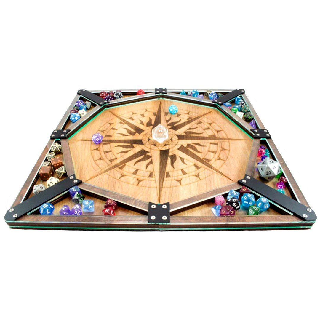 Monumental Compass Dice Tray With Extra Corner Storage Great for Big ...