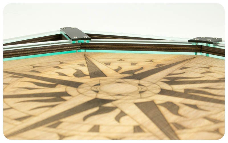 Monumental Compass Dice Tray With Extra Corner Storage Great | Etsy