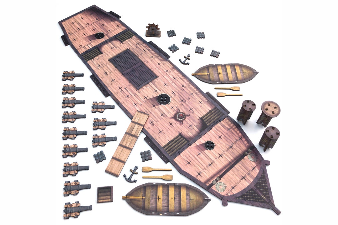 Navio DnD Cores completas Portátil Convés Superior e Inferior Grade de ...