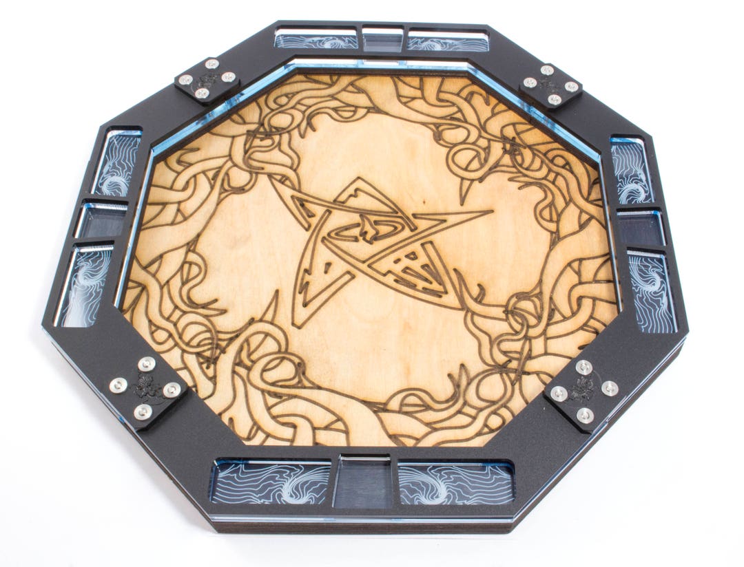 C4labs 10" Octagon Wood Laser Etched Dice Tray-eldritch Horror ...