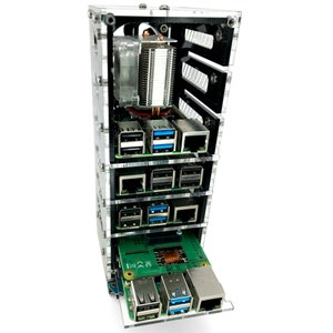 C4labs Bramble 4 or 6 Stack Cluster Case With Fans for Raspberry Pi5 ...