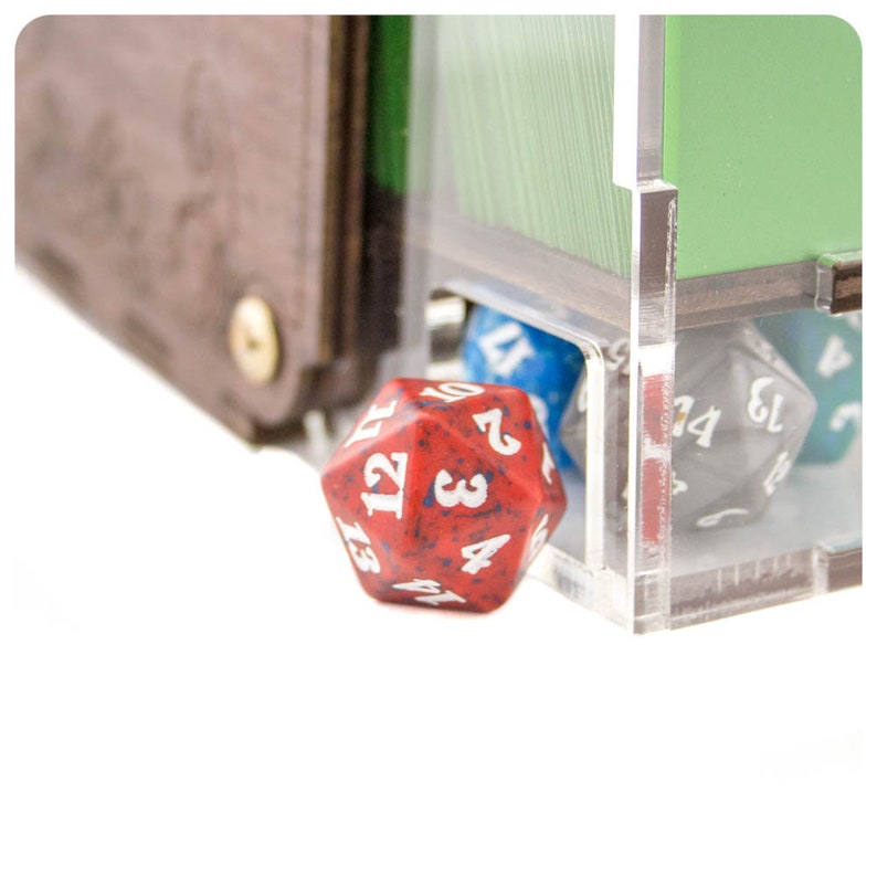 Wood Deck Box With Dice Compartment 3 Color Options Magic - Etsy