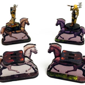 Horse Character Mount | X4 Mounts | 1x2in Base | Role Playing Games ...