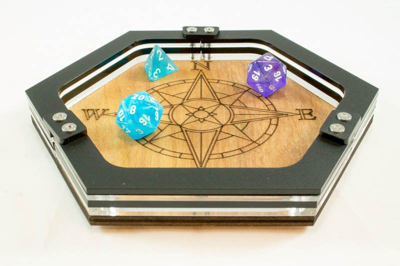 Personal Sized Mini Compass Dice Tray ~ by C4labs - Etsy