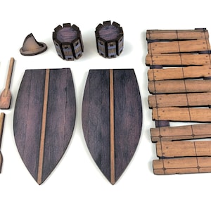 Dnd Island Rowboat Terrain Set | Laser Cut Wood With Graphics | Full ...