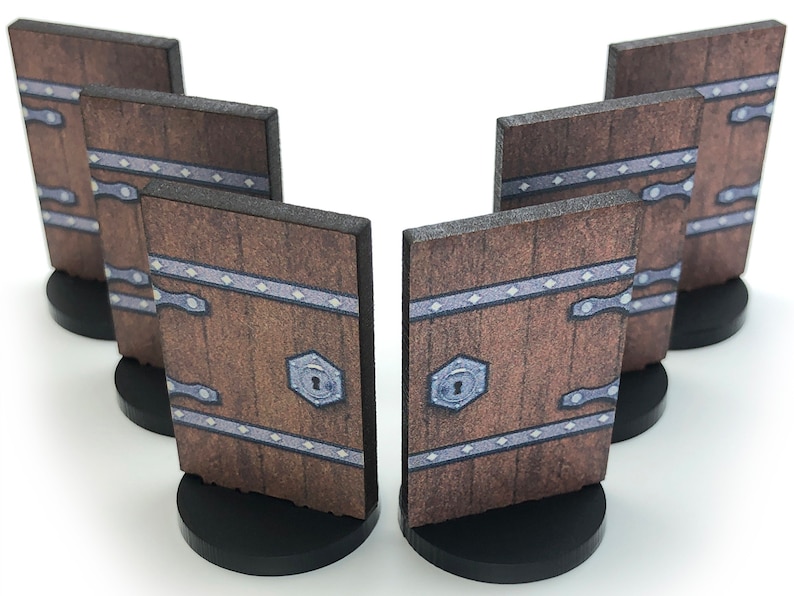 DND Terrain Door Marker Set | X6 Side Doors | Full Color Dungeon Doors ...