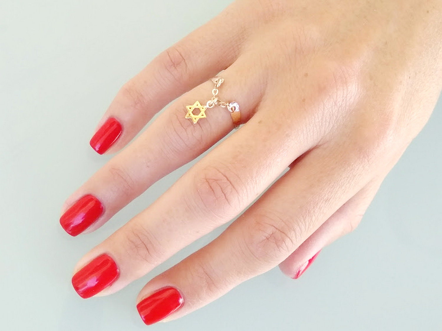 Judaica Jewelry Star of David Ring Adjustable Ring for - Etsy