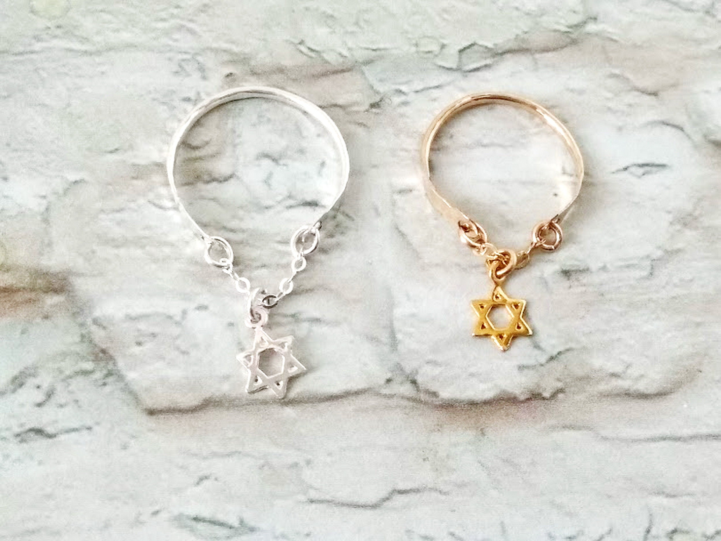 Judaica Jewelry Star of David Ring Adjustable Ring for | Etsy