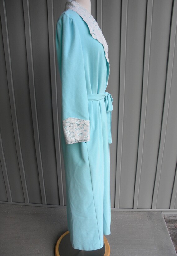 Vintage Long Velour Wrap Robe / by Vanity Fair / Made… - Gem