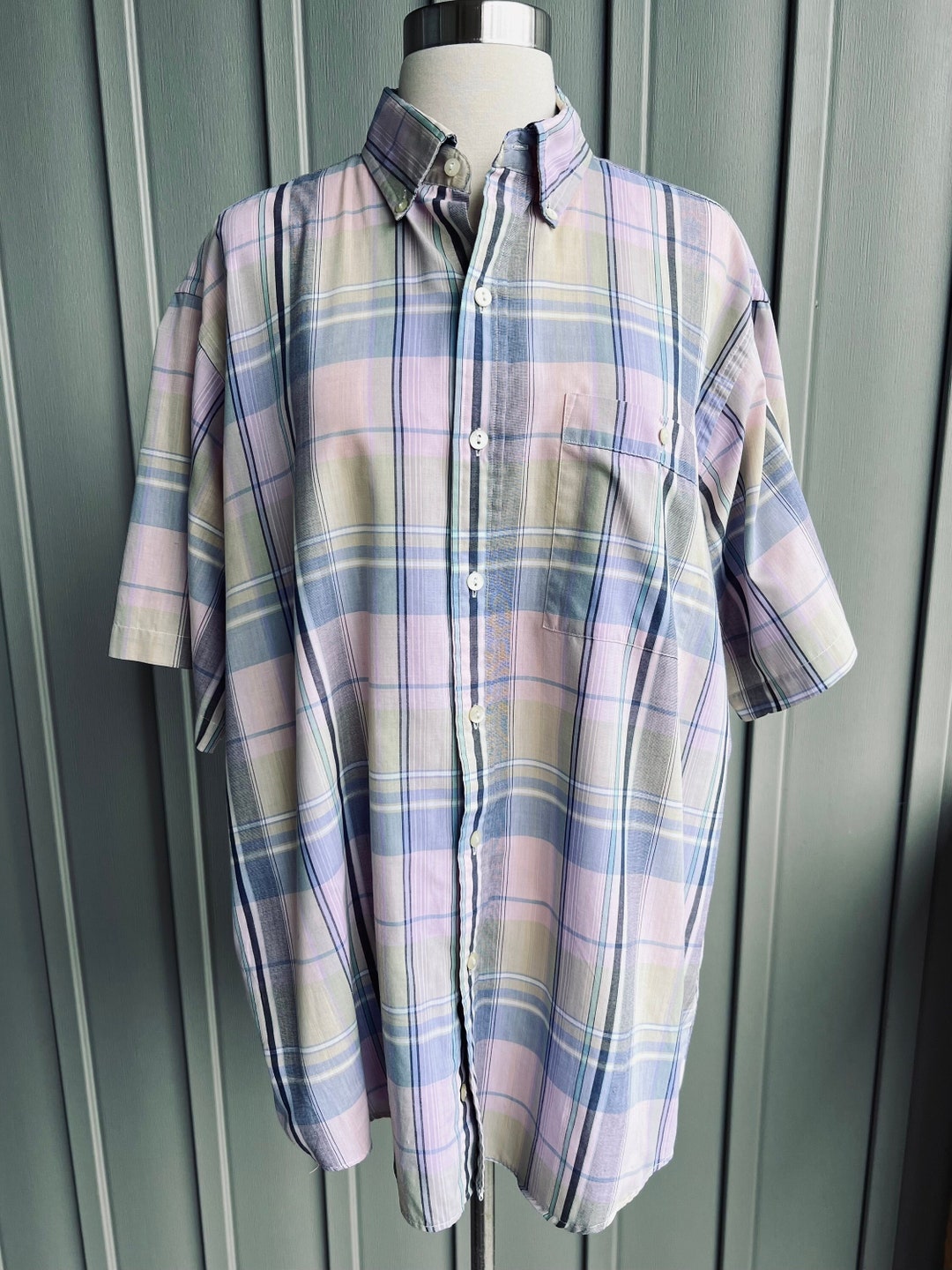 Men's 90's Madras Plaid Shirt / by Colours by Alexander Julian ...