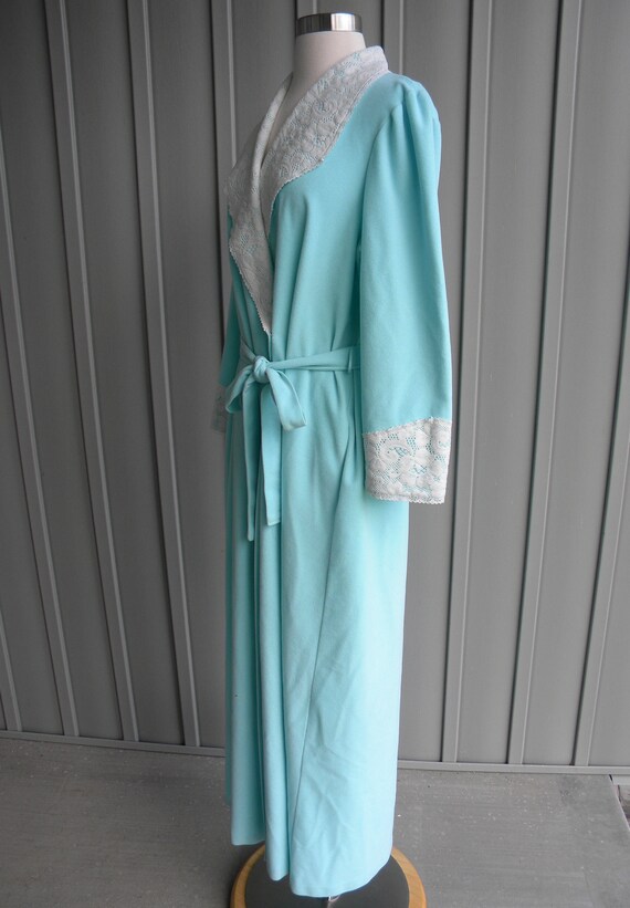 Vintage Long Velour Wrap Robe / by Vanity Fair / Made… - Gem