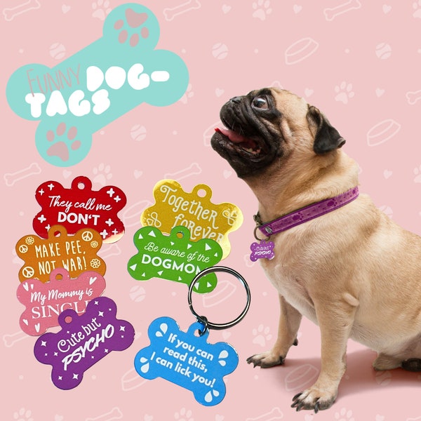 Funny Dog Tag - Etsy New Zealand