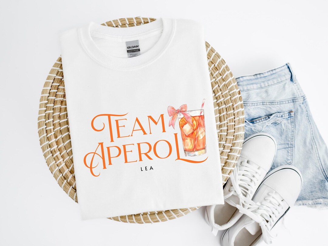 Personalized T-shirt Team Aperol, Statement T-shirt for Aperol Spritz ...