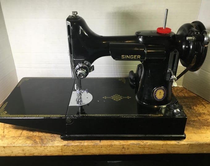 1951 Singer Blue Badge Annv. Model Featherweight Sewing Machine. - Etsy