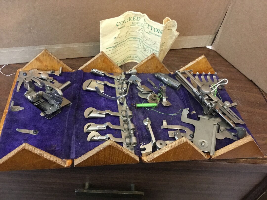 1880s Singer Puzzle Box Attachment Set for Singer 27VS. Shuttle Bobbin ...