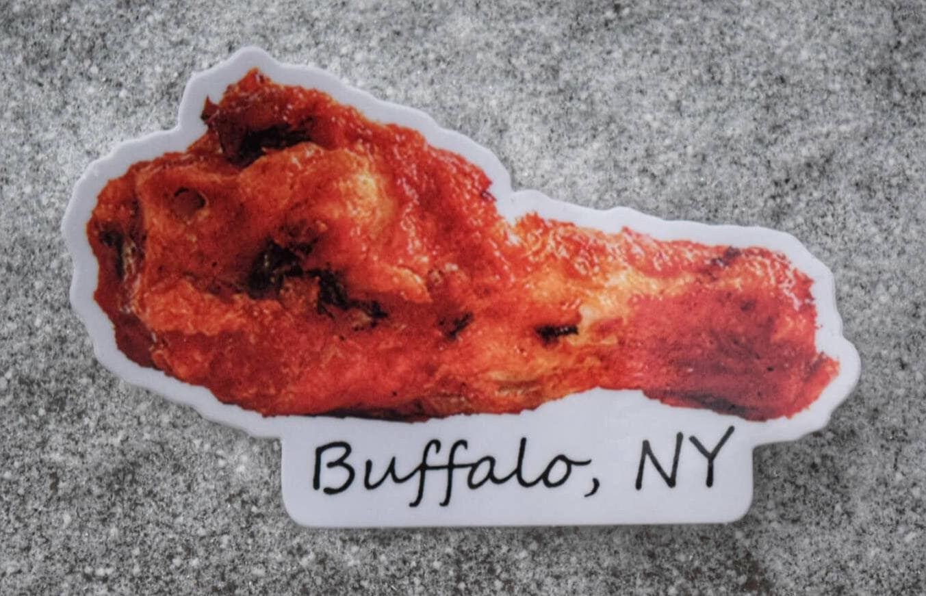 Buffalo, NY Chicken Wing Sticker - Etsy