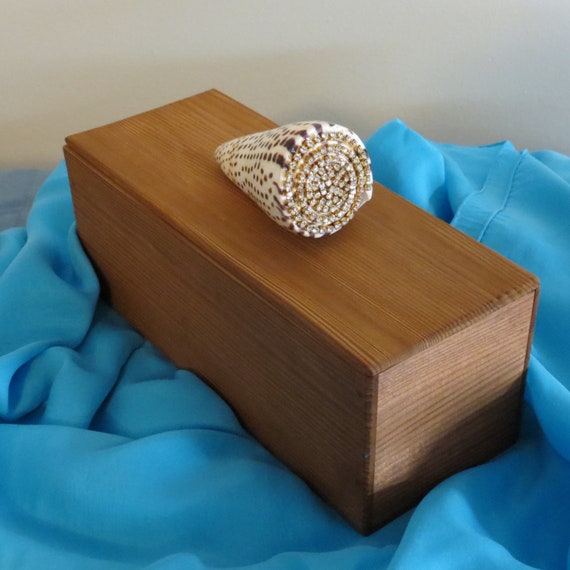 Wood Box Lettered Cone Handle for Coastal Home Décor Beach - Etsy