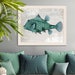Turquoise Turret Fish Art Print Nautical Print Sea Picture - Etsy