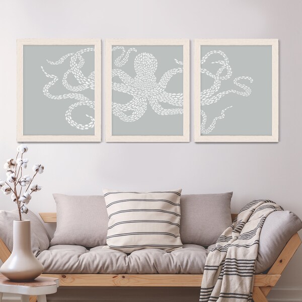 Octopus Triptych - Etsy