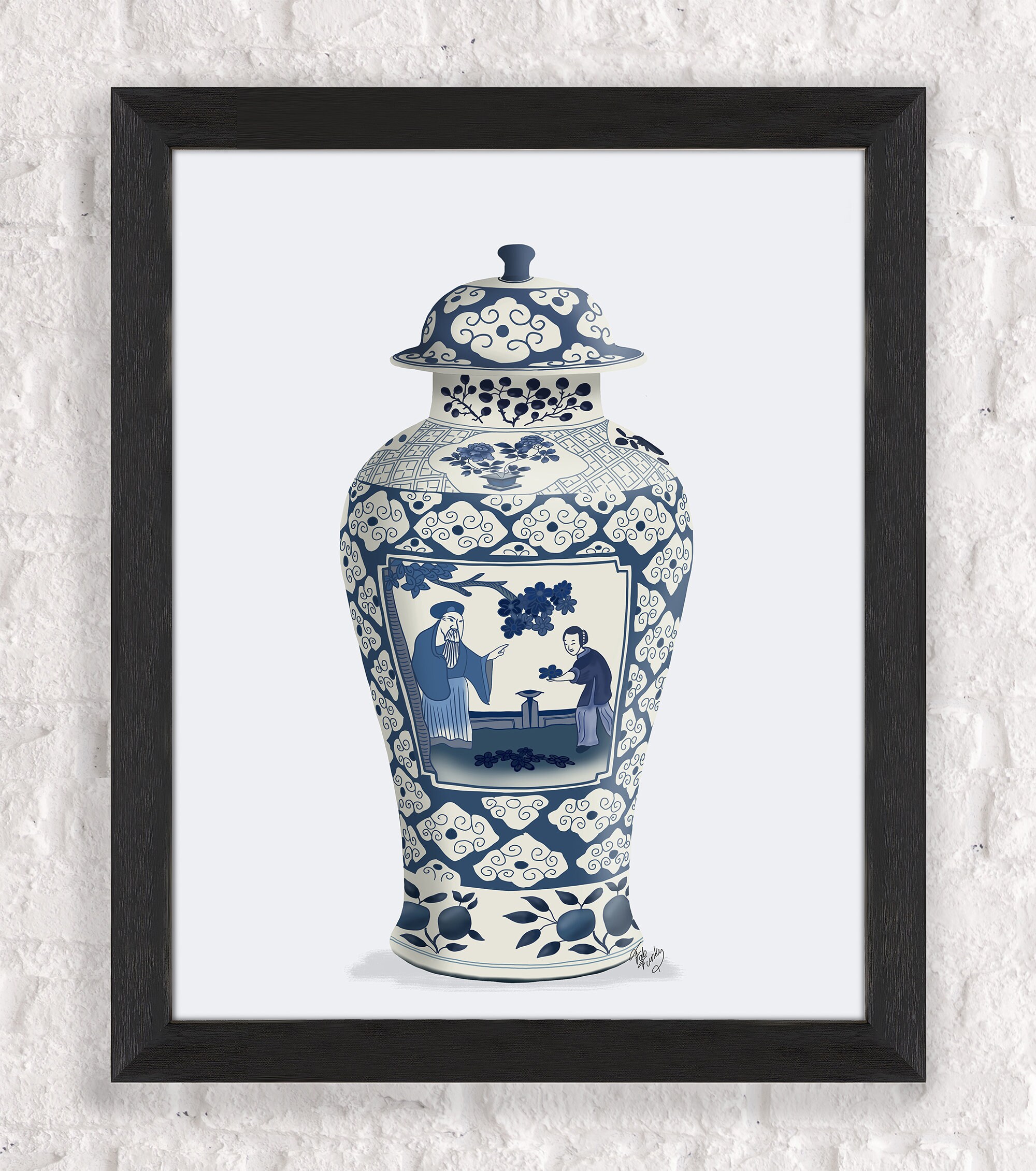 Indigo Blue and White Chinoiserie Chic Ginger Jar Print | Etsy