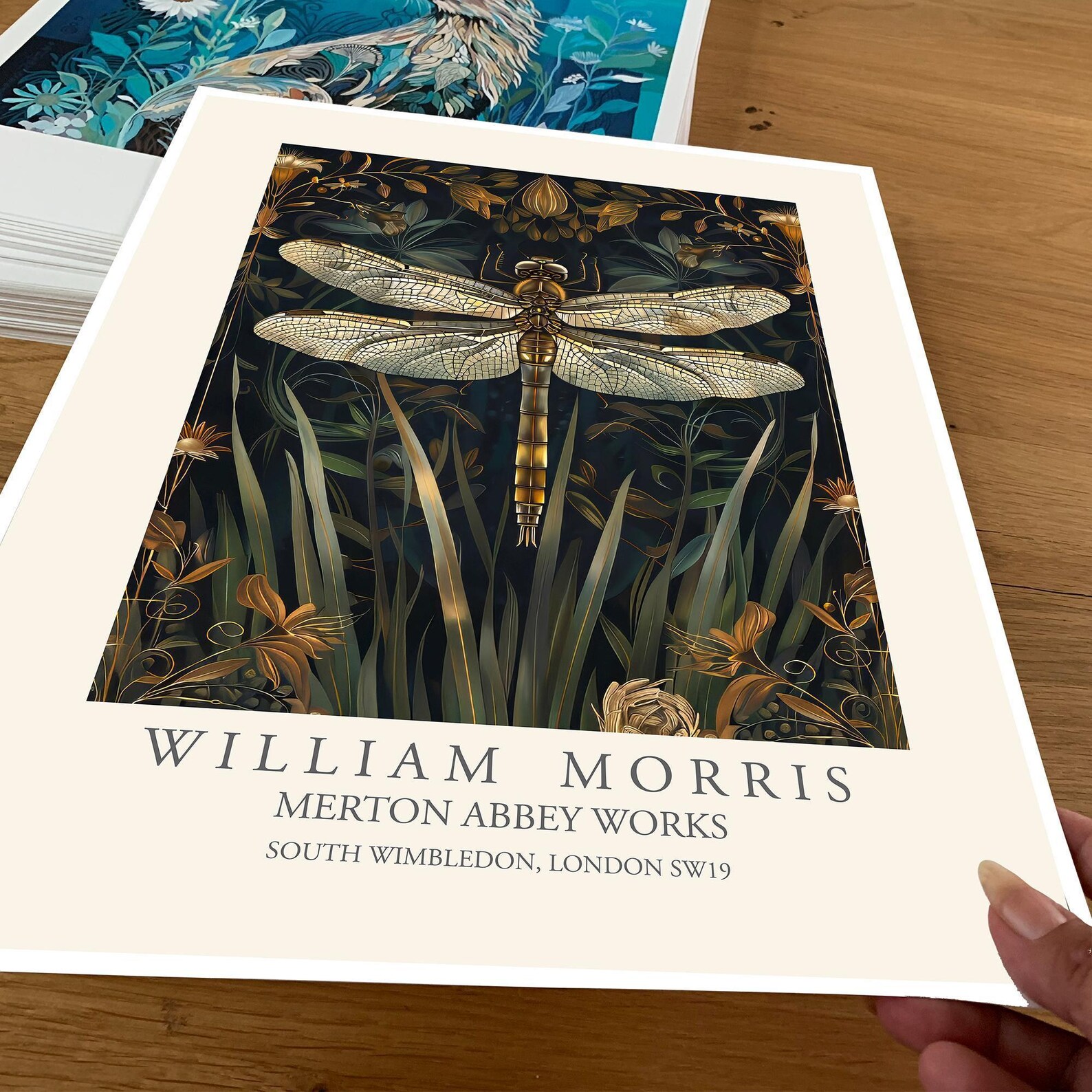 Dragonfly Print, William Morris Style Illustration, William Morris ...