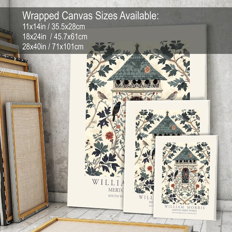 William Morris Style Bird Print, Dovecot Illustration, William Morris ...
