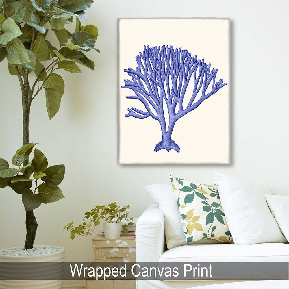 Sea Coral Print Blue Coral Prints Set of 4 Nautical Print - Etsy UK