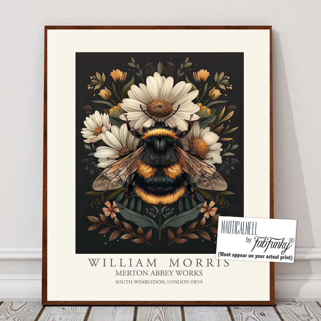 William Morris Style Print, William Morris Poster, Honeybee ...