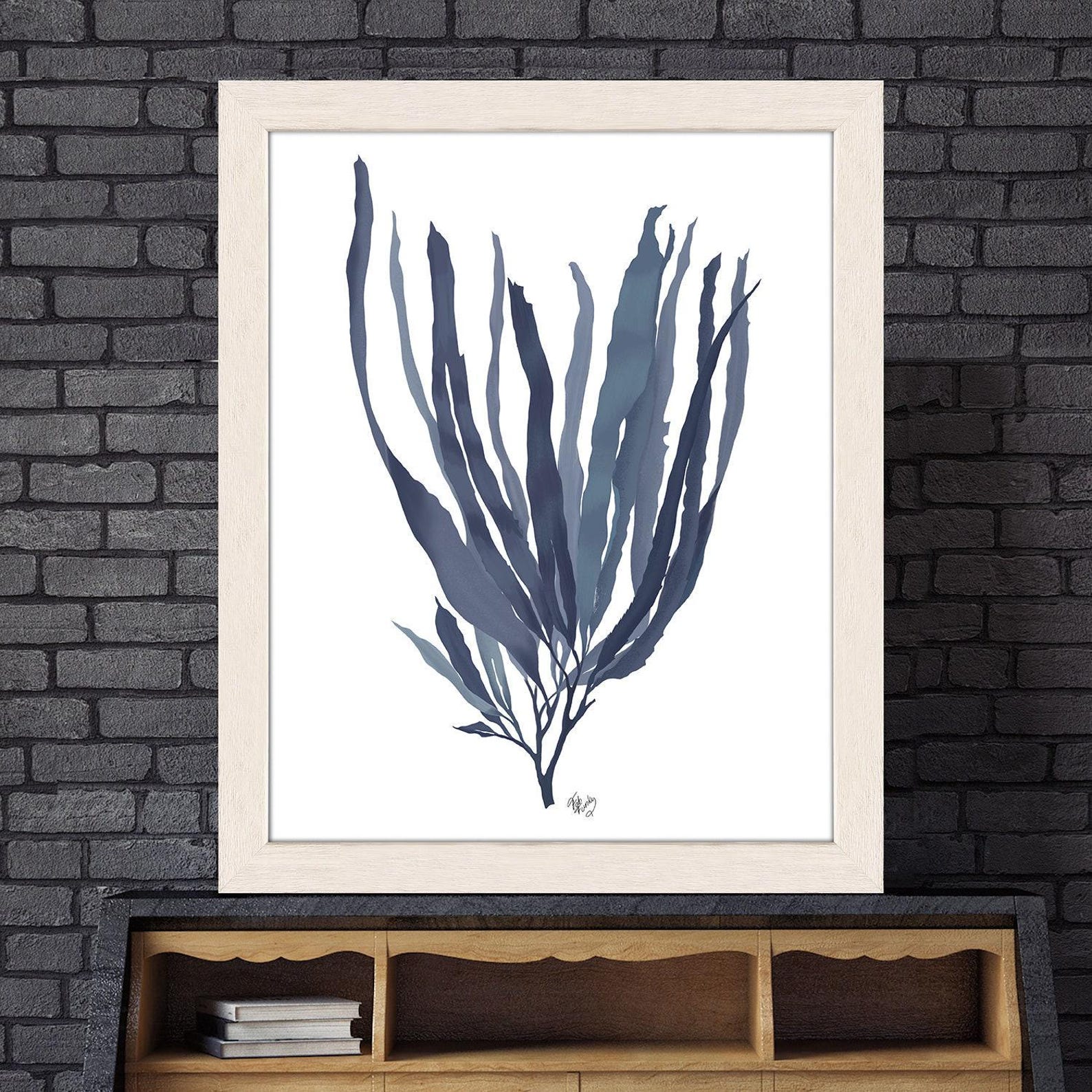 Ocean Wall Art, Seaweed Print, Hampton Style, Coastal Living, Nautical ...